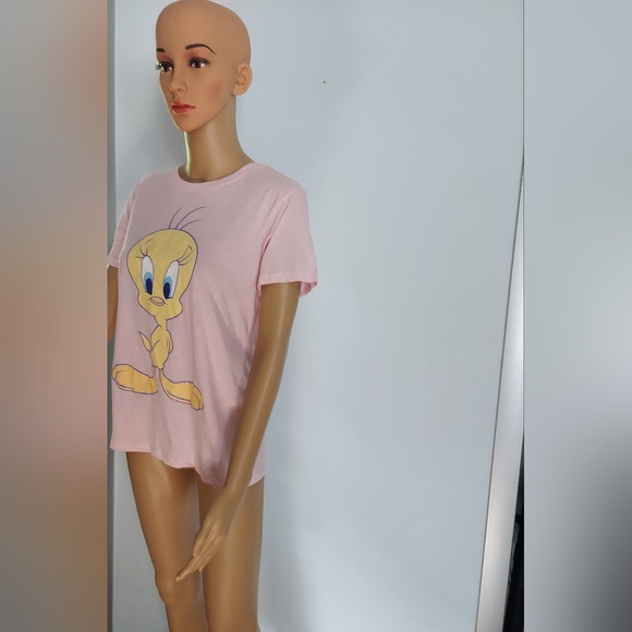 Warner Bros. | Tops | Charming Pink Tweety Bird Pullover Embrace Looney ...